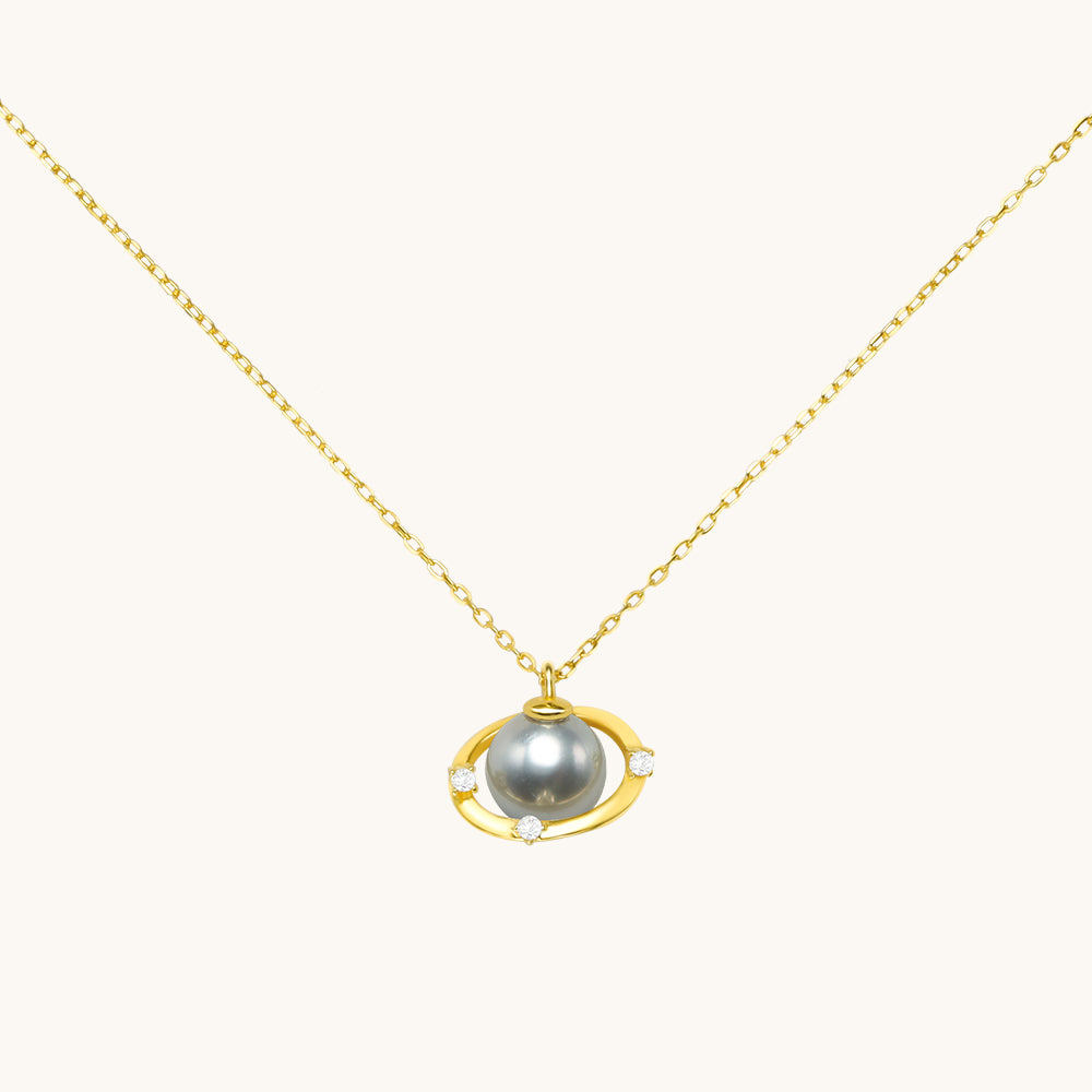 Saturn Necklace with Pearls | RIMMOTO